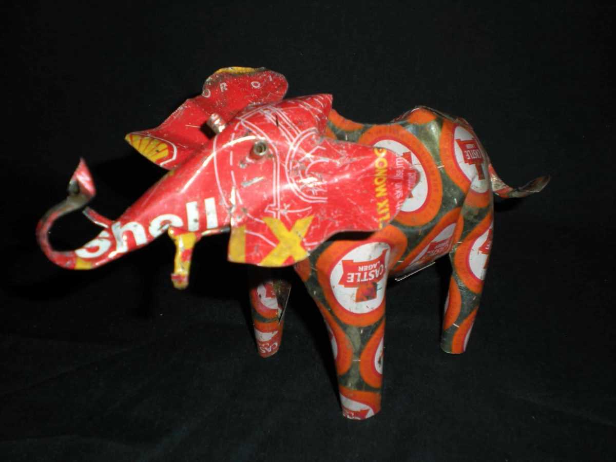 Elephant - tin can - African Home